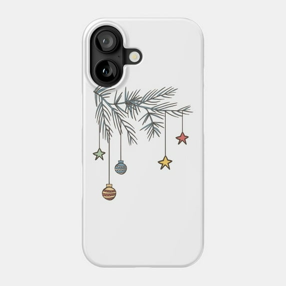 A Retro Branch with Colorful and Vintage Style Ornaments for iPhone 11 ...