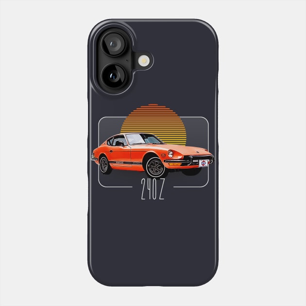 A Retro Classic Car Lover Design of the Datsun 240Z for iPhone 11, 12 ...