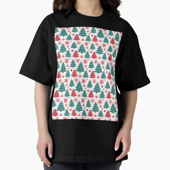 A Retro Holiday Tree Repeating Pattern, A Large And Bold Vibe Unisex T ...