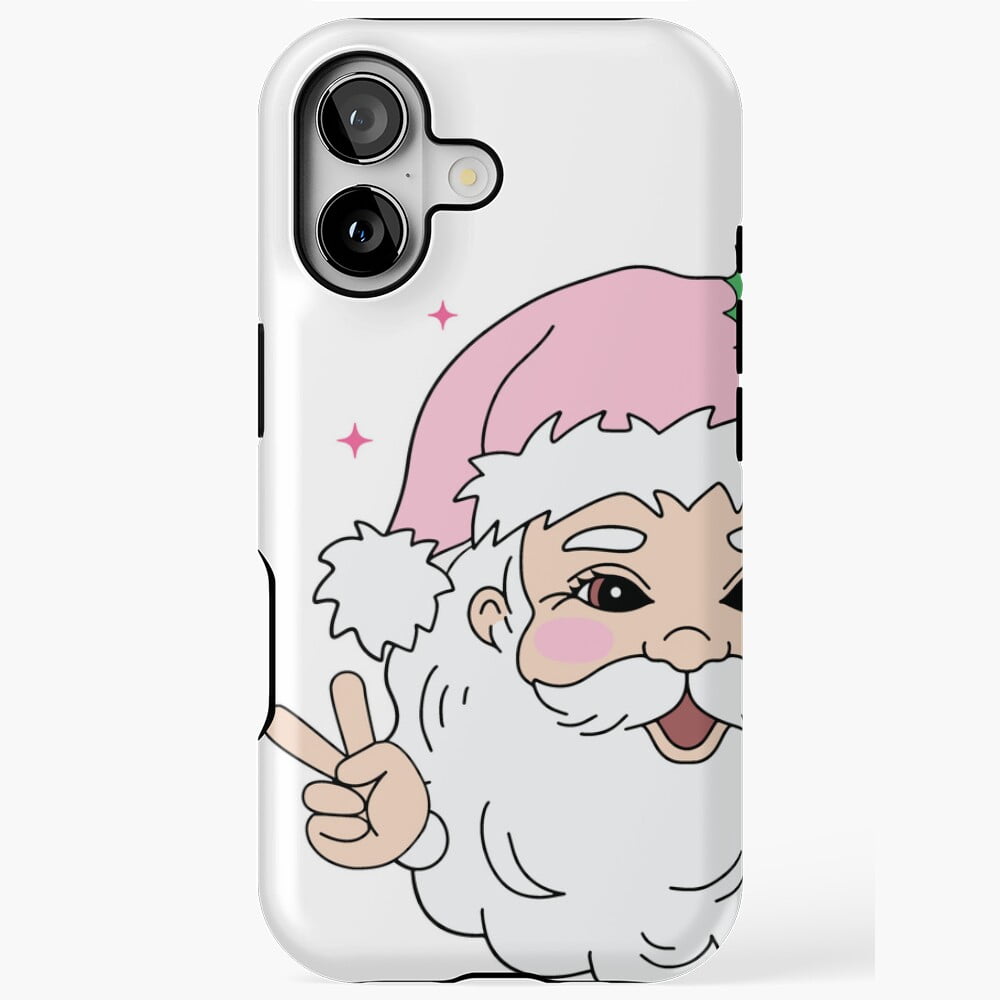 A Retro Pink Christmas Grandpa Hippy Protective Case for iPhone 11 12 ...