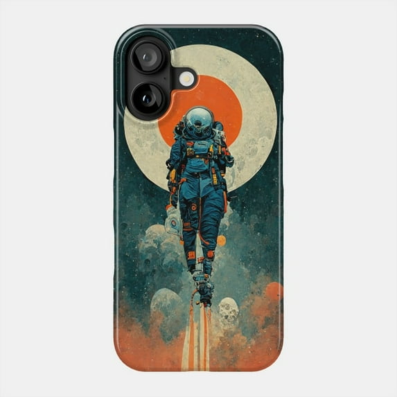 A Retro Vintage Sci-Fi Design of a Thrilling Space Jump for iPhone 11 ...