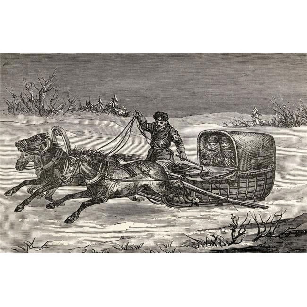 A Russian Covered Sledge In The Nineteenth Century From The Book From ...