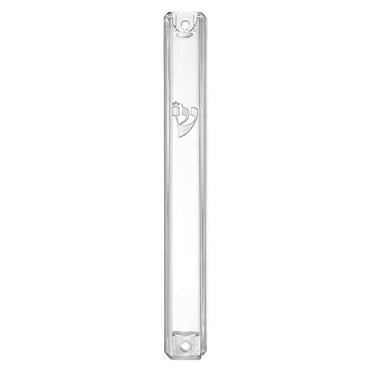 Judaica Mezuzah & Scroll Wood with Stones Pewter Shin Dalet Yud with ...