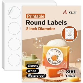 Avery Shape Labels, Round 2-1/2" Diameter, Film, White, Waterproof ...