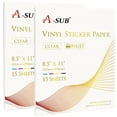 A-SUB Waterproof Glossy Printable Vinyl Sticker Paper for Inkjet ...