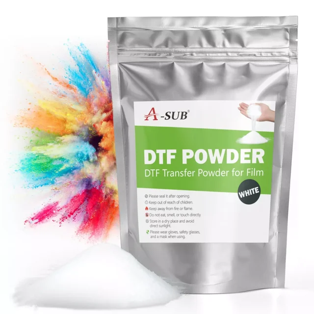 A+SUB DTF Powder for Sublimation, Hot Melt Adhesive White Powder 17.6 ...