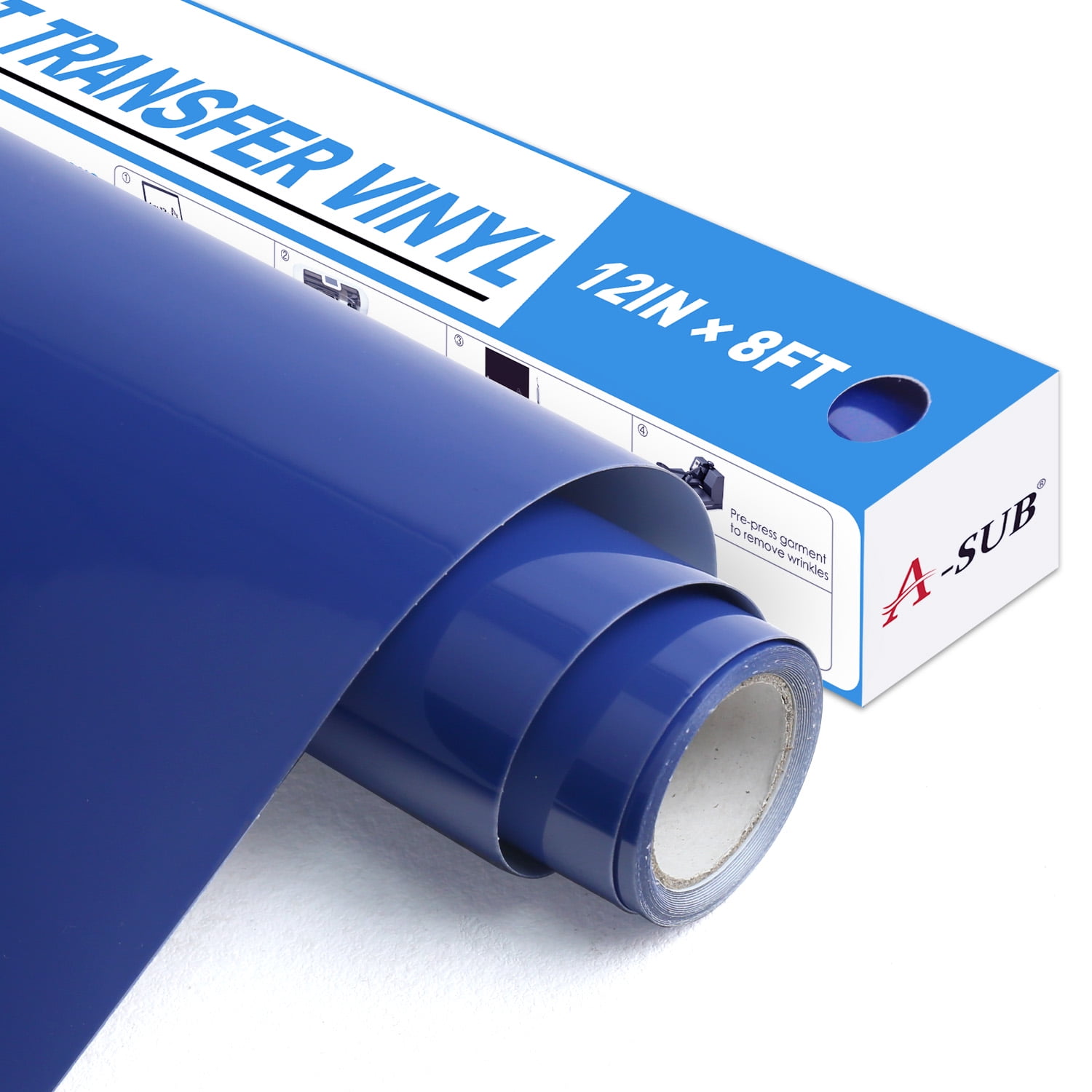 A-SUB HTV Vinyl Rolls, Iron on Heat Transfer Vinyl Compatible with ...