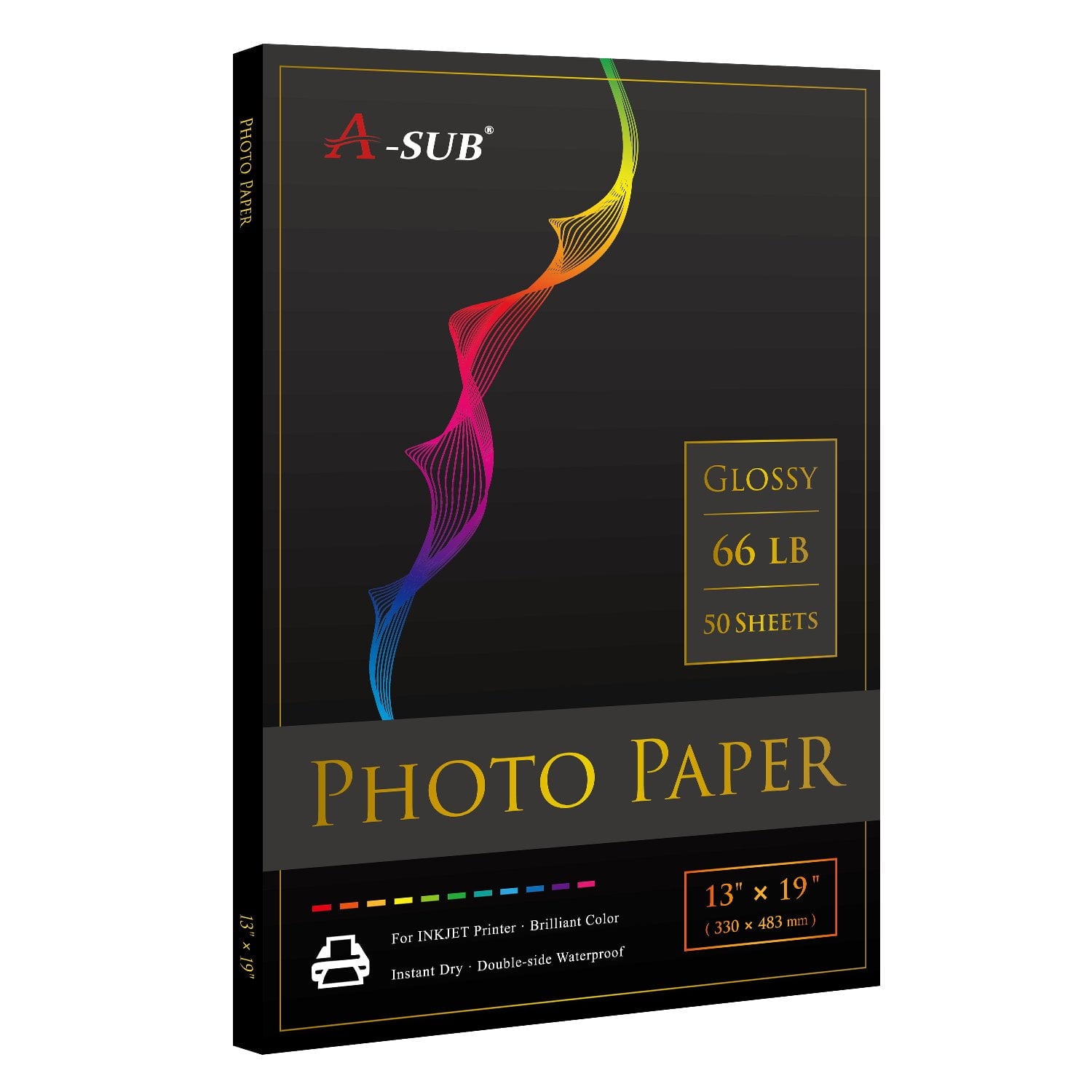 Free Shipping! A-SUB Premium Photo Paper Glossy 13x19 Inch 66lb ...