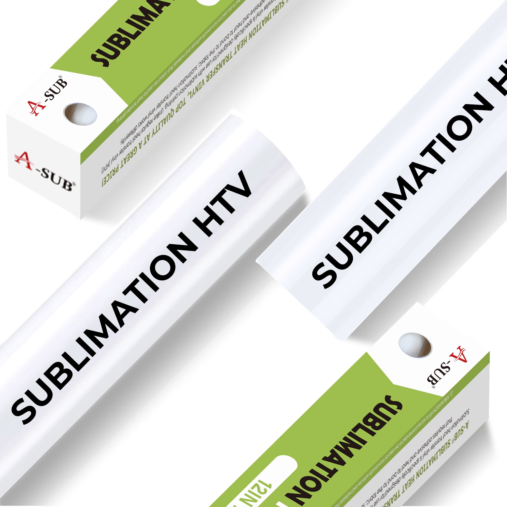 A-SUB Sublimation HTV Vinyl Roll 12"x 20FT Matte Transparent ...