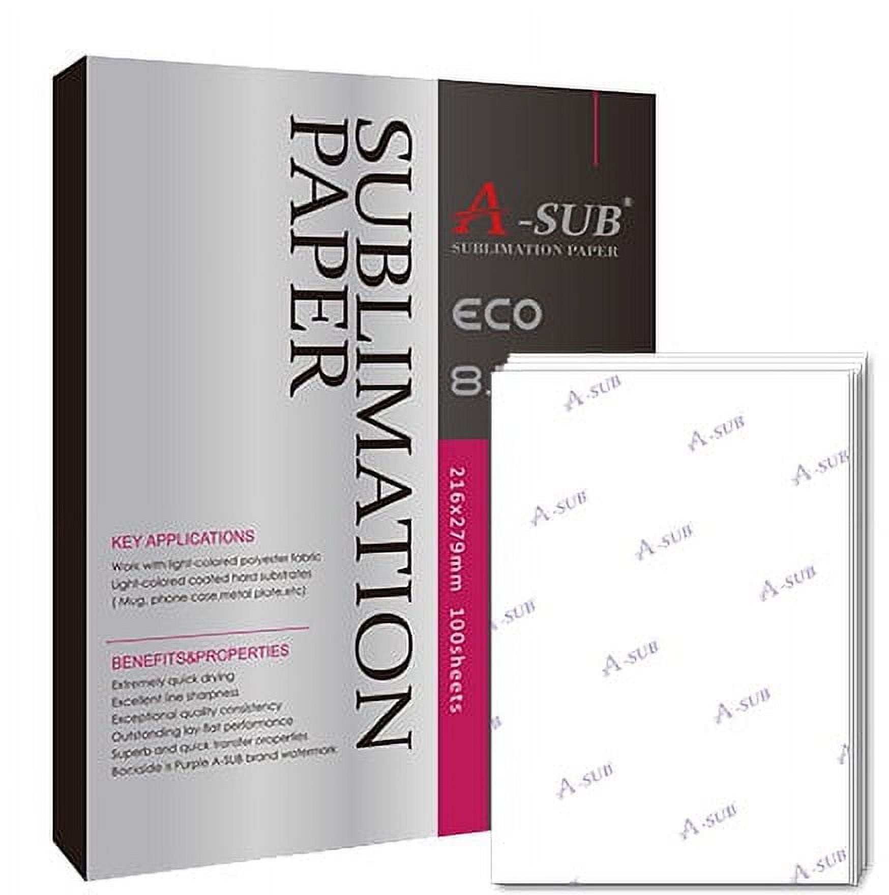 A-SUB Sublimation Paper 8.5x11 Inch for DIY Unique Christmas Gifts ...