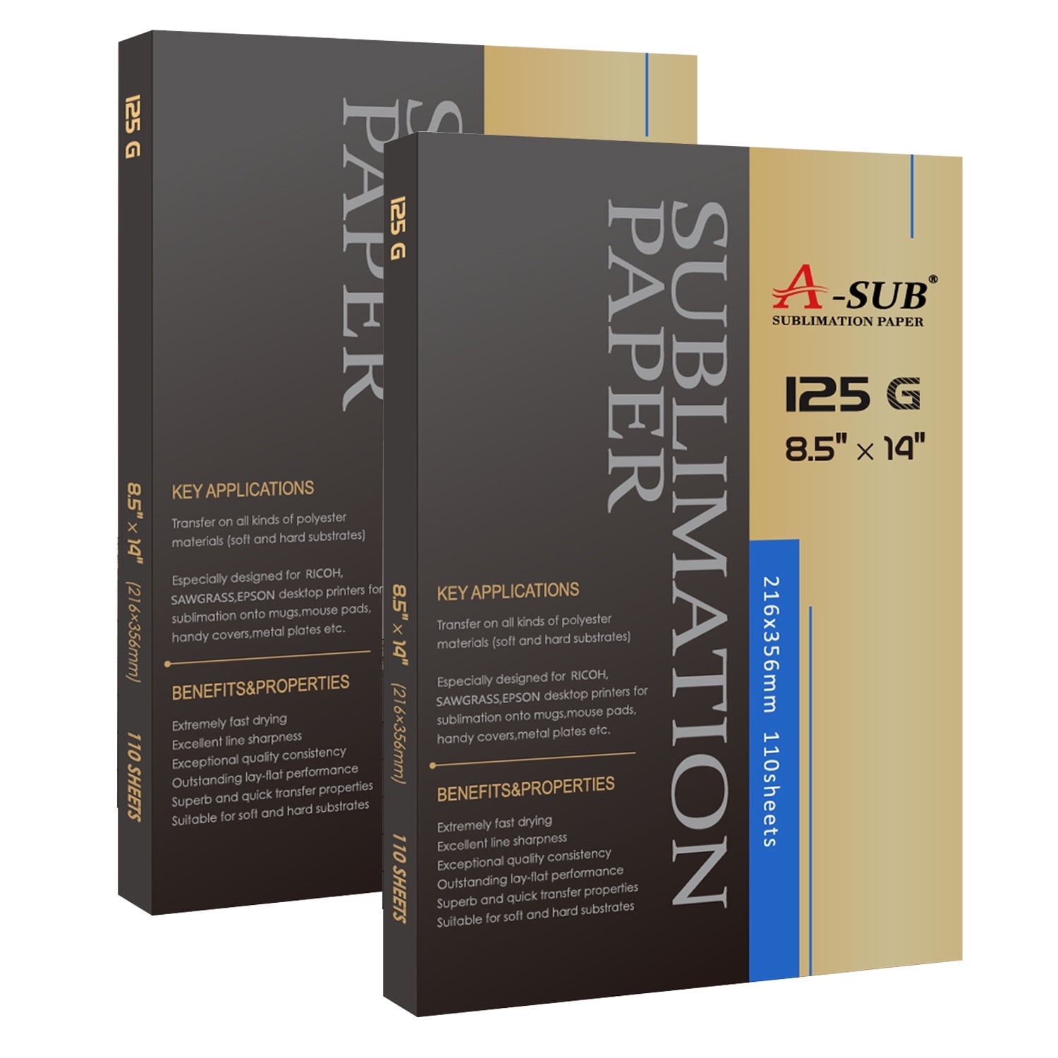 A-SUB Bulk Printing Sublimation Paper, 8.5x14 Inches, 220 Sheets, 125g ...