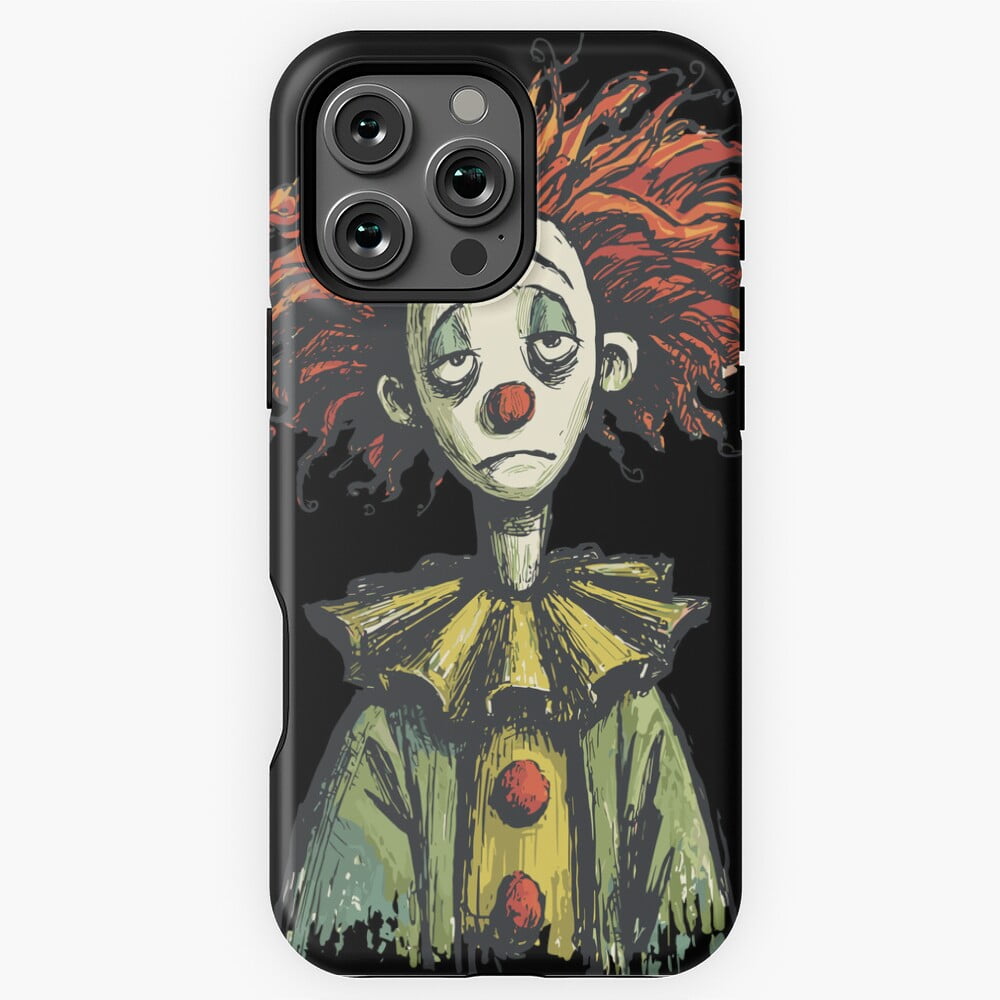 A Sad Halloween Clown Phone Case for iPhone 16 15 14 13 12 11 Pro Max ...