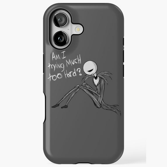 A Sad Skeleton Design Protective Case for iPhone 11 12 13 14 15 16 17 ...