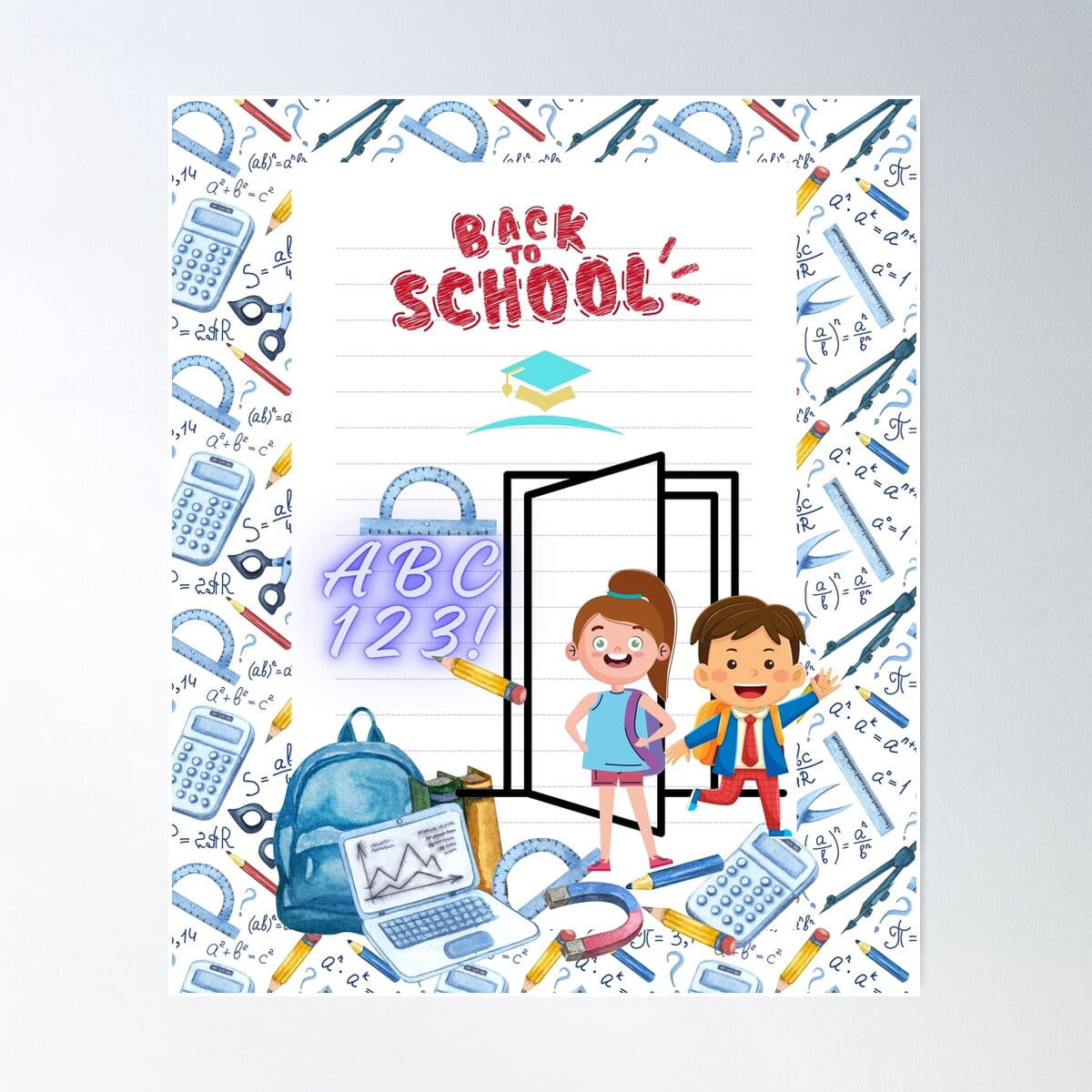 A Safe Return To School " Back To School" Poster Wall Art, Modern Wall ...