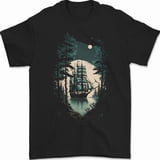 A Sailing Ship In The Moonlight Sailor Mens Womens S-5XL T-Shirt ...