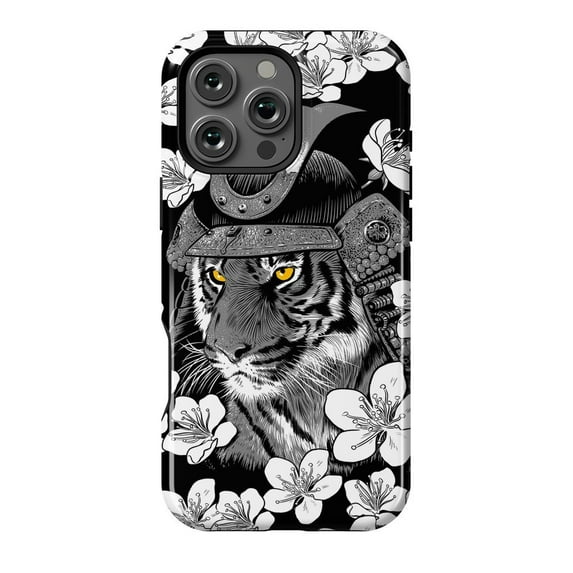 A Samurai Tiger And A Cherry Tree Themed Japanese Art Tough Case for ...