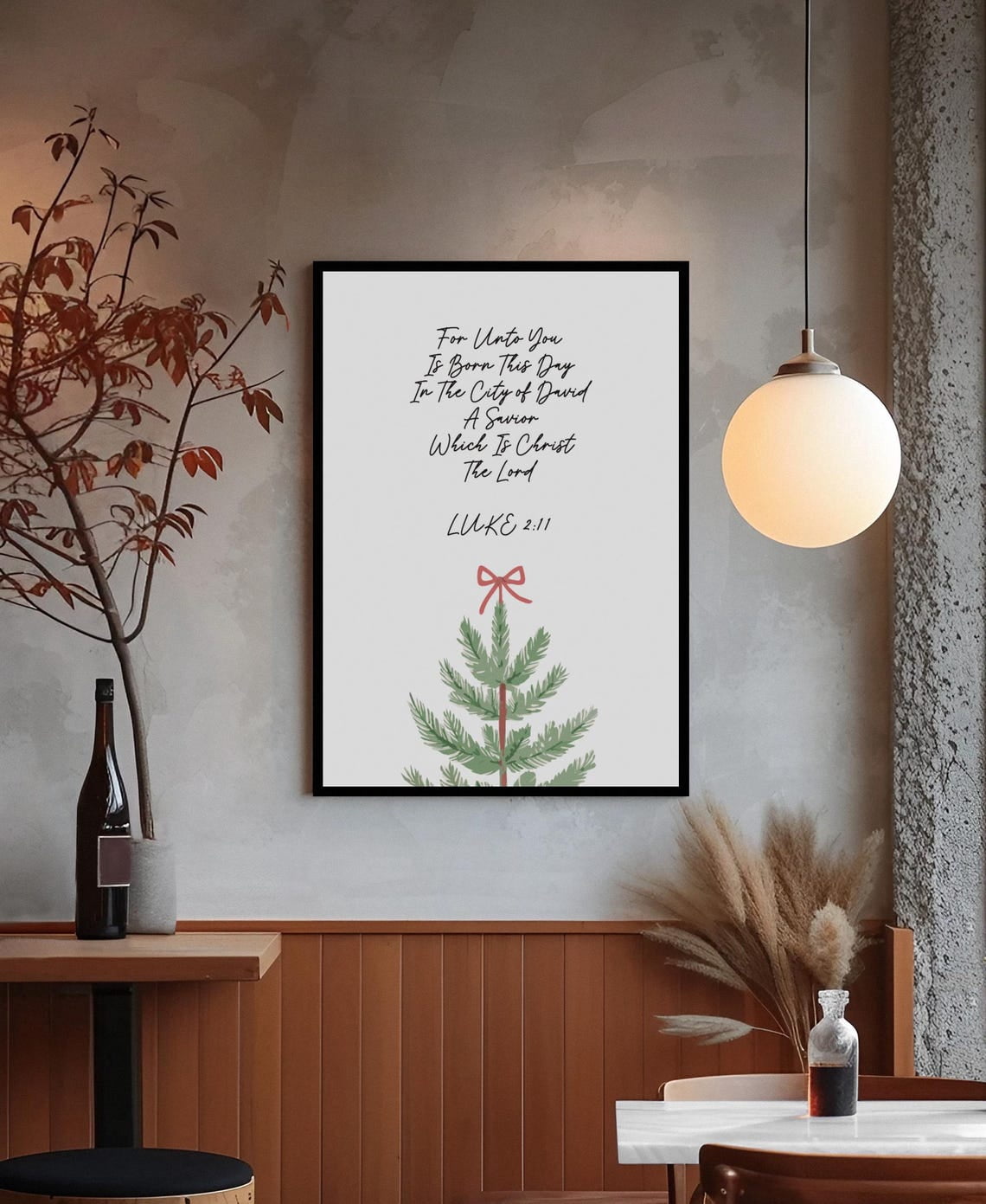 A Savior Is Born Wall Art Luke 2 11 Christian Scripture Decor Religious ...