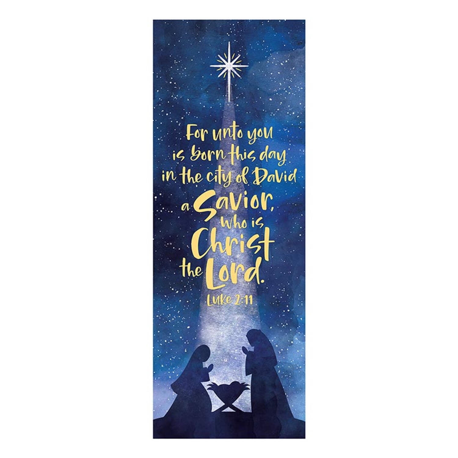 "A Savior is Born Nativity Christmas Church Banner Decoration, 63 Inch ...