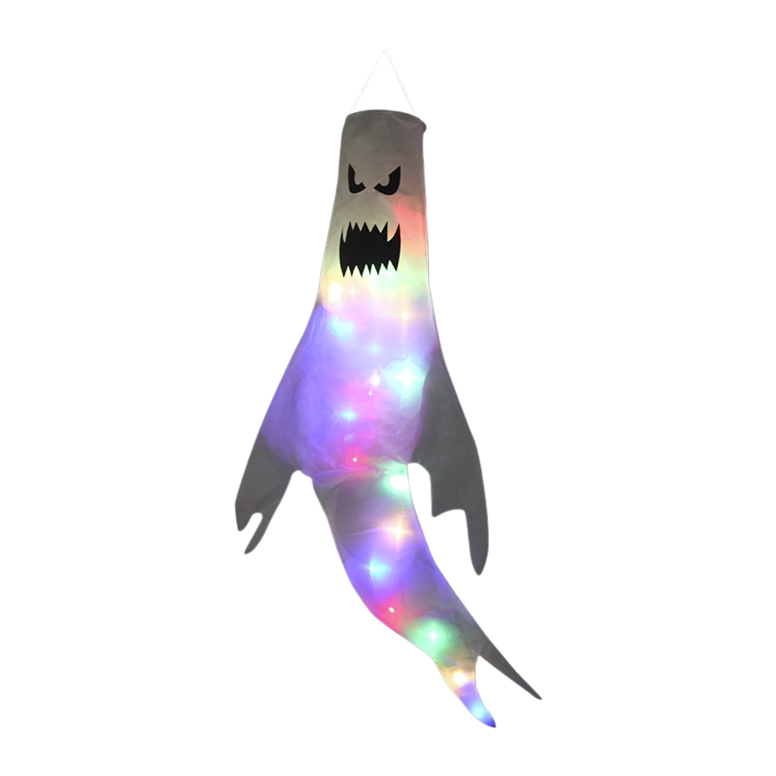 A Scary Face Halloween Ghost Windsock With Led Lights For Outdoor Yard ...