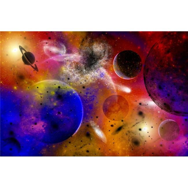 A Sci-Fi Conceptual Image Depicting An Area of Space Where Different ...