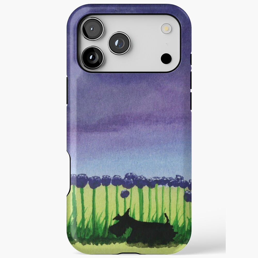 A Scottie Dog Giant Allium Themed Cute Animal iPhone 11 through 17 Pro ...