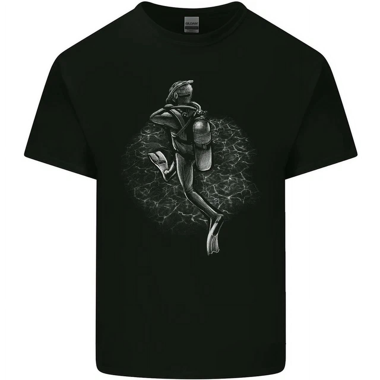 A Scuba Diver Entering The Water Diving Dive T-Shirt - Walmart.com