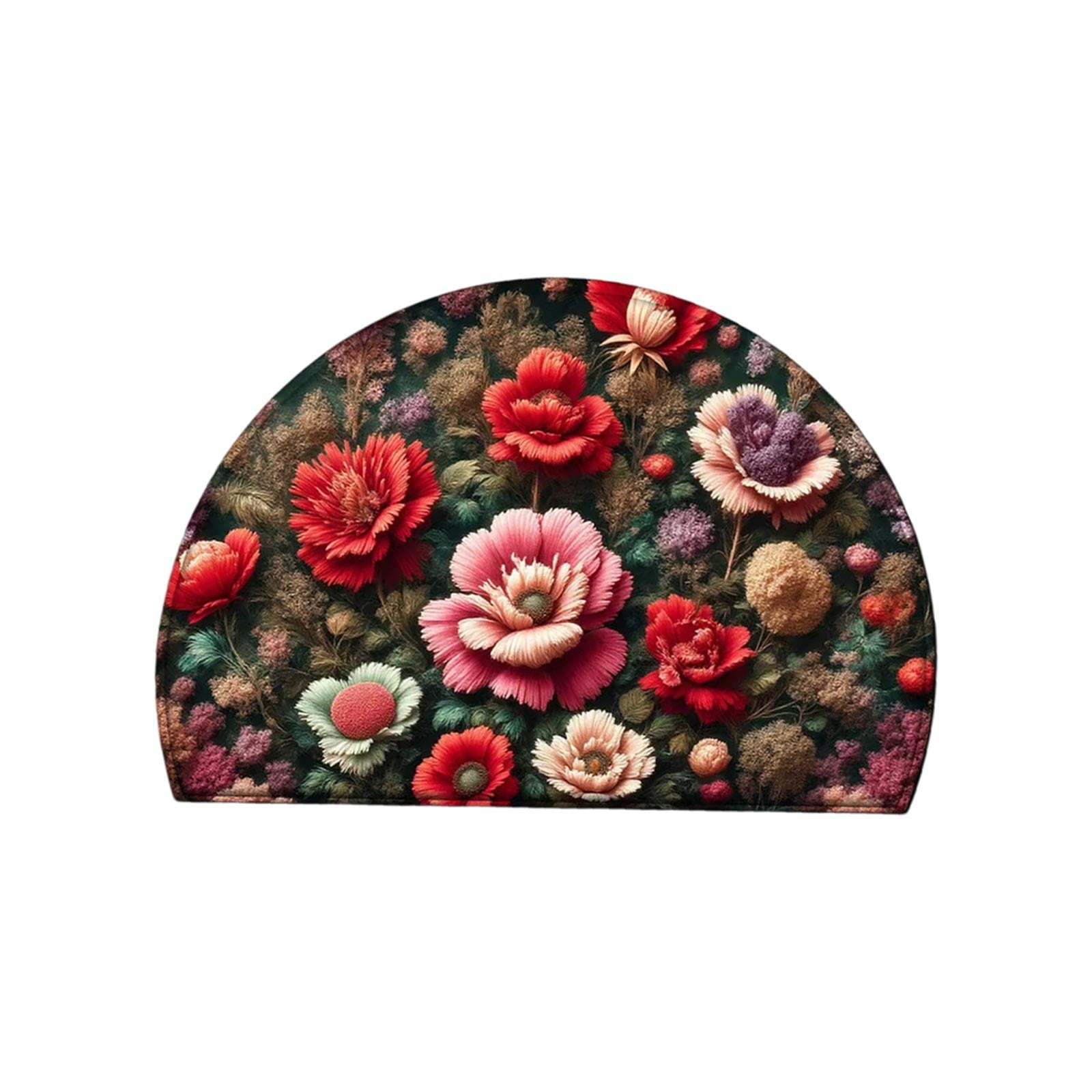 A Semi-Circular Shaped Entryway Floor Mat With Absorbent And Non-Slip ...