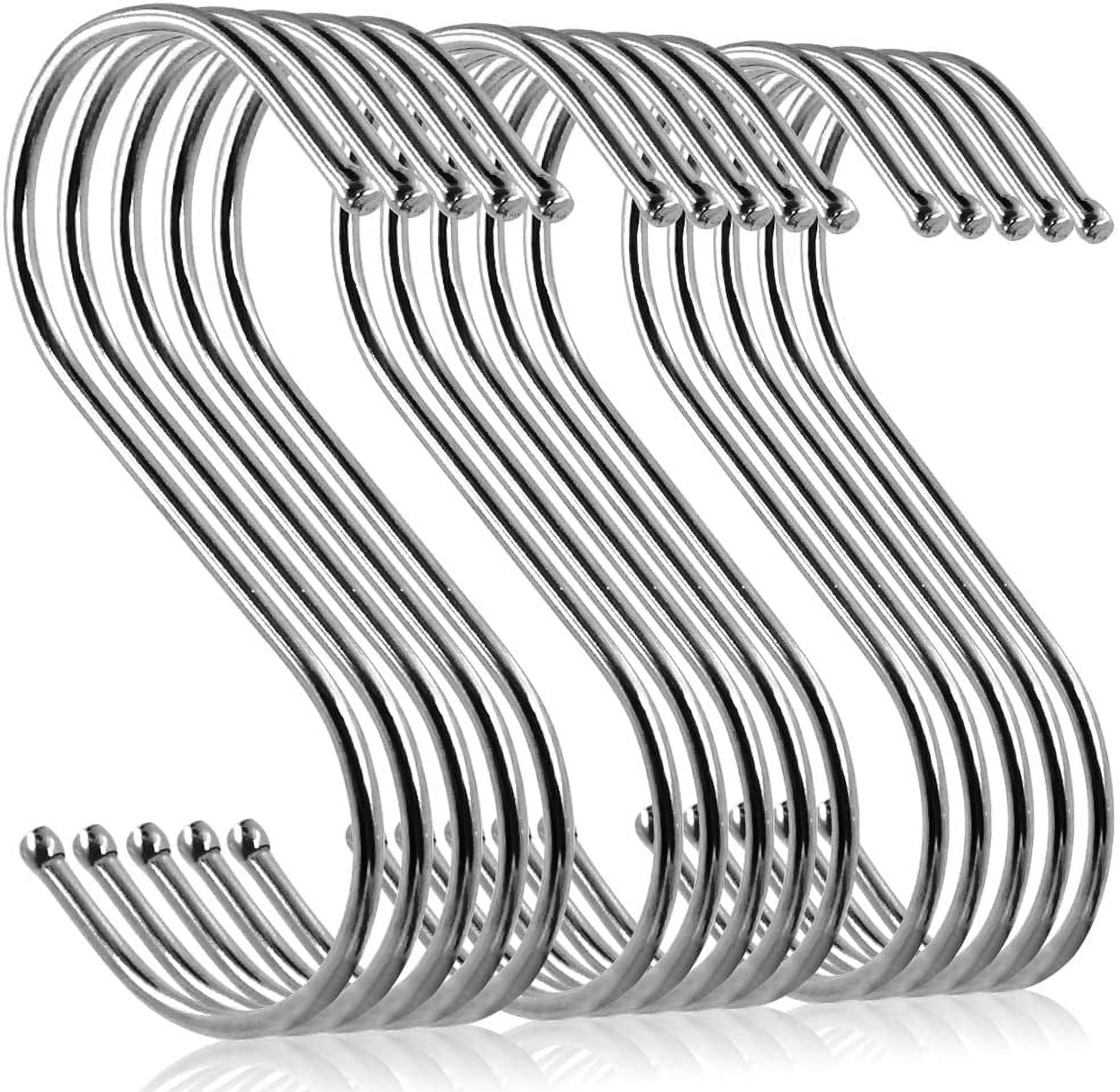 A Set Of 15 Stainless Steel S Hooks Rust And Corrosion Proof Metal ...