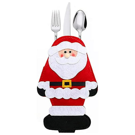 A Set Of 4 Christmas Cutlery Bags For Knives Forks And Spoons Kitchen ...
