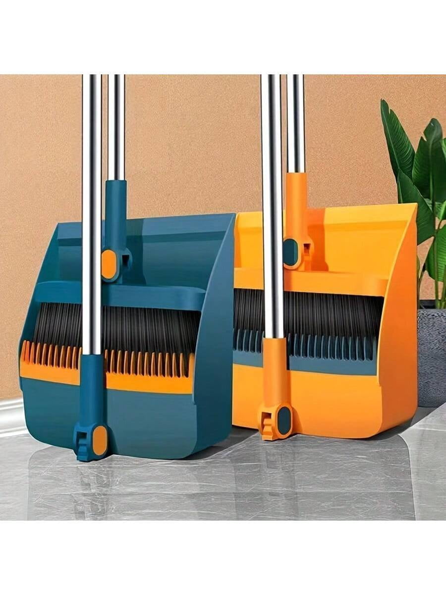 A Set Of Long-Handled Rotating Broom And Dustpan With Comb Teeth ...