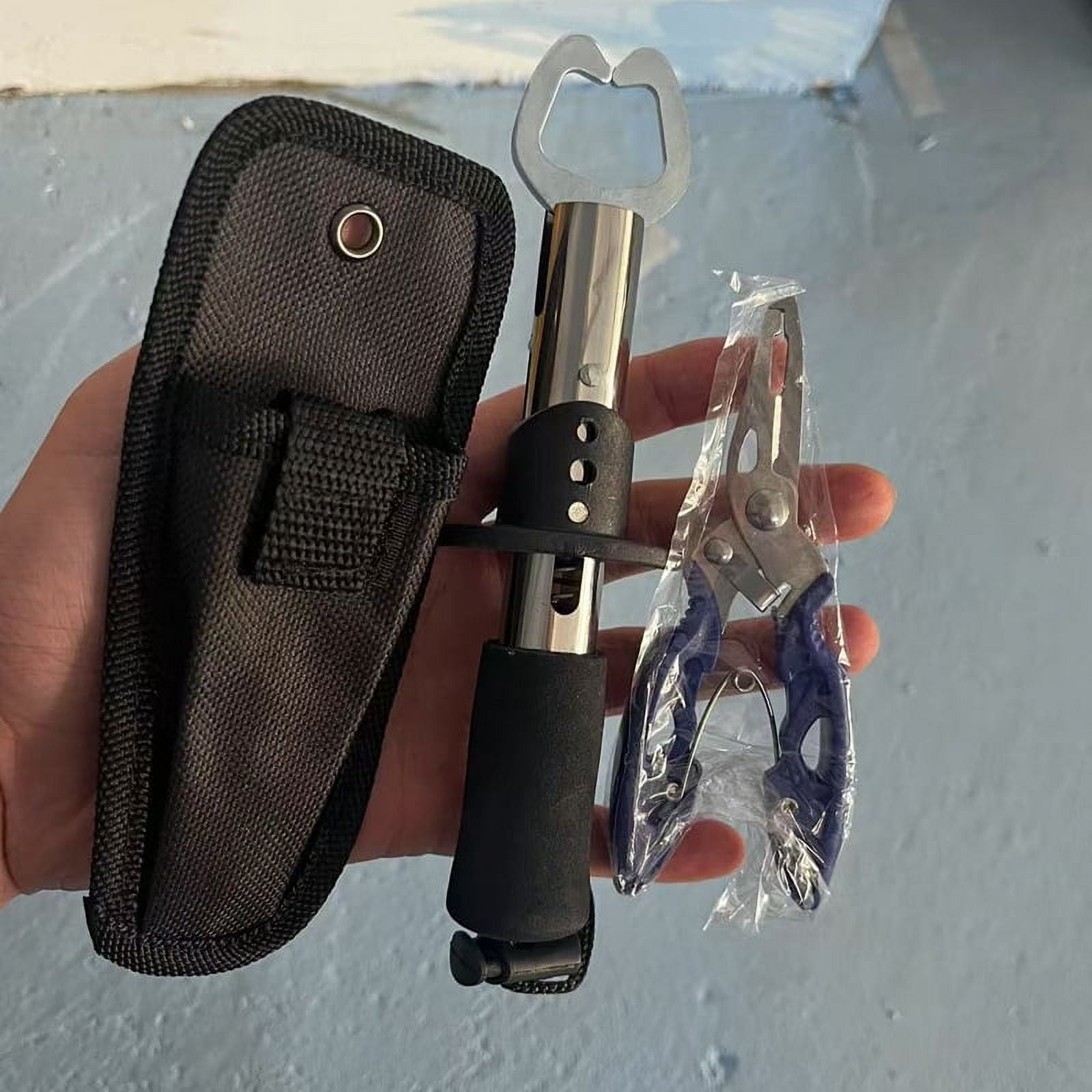 A Set of Stainless Steel Fishing Tools: Multifunctional Pliers, Long ...