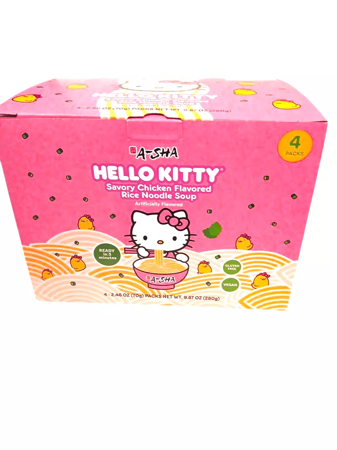A-Sha Foods Hello Kitty Veggie Cup Noodle-6pk - Walmart.com