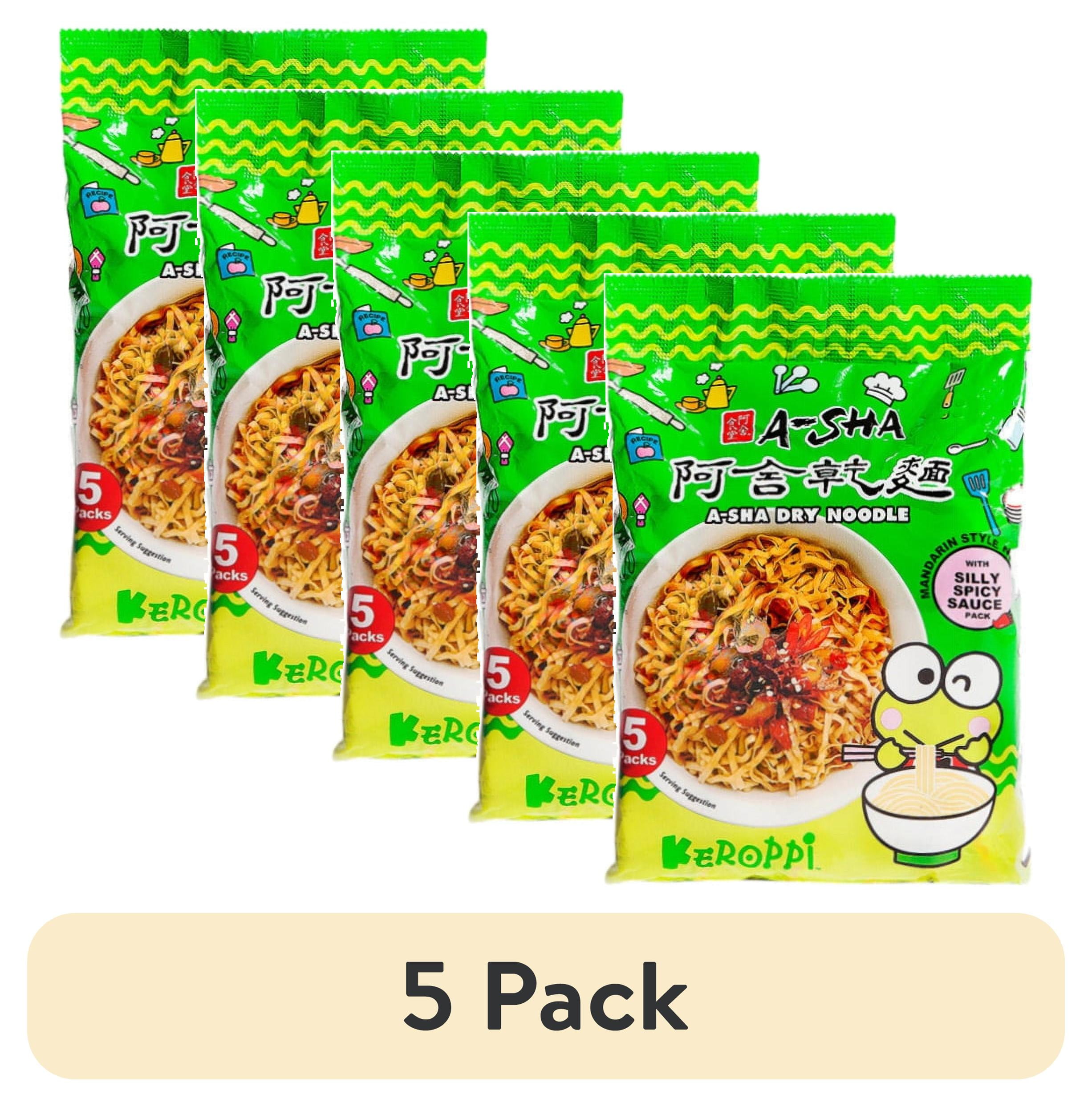 (5 pack) A-Sha Keroppi Mandarin Noodles Silly Spicy Sauce - Walmart.com
