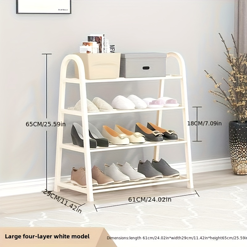 A-Shaped Multi-Tier Shoe Rack - Tool-Free Assembly Plastic Floor Stand ...