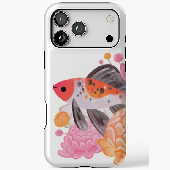 A Shubunkin Themed Koi Fish Pond Graphic Design iPhone 11 through 17 ...
