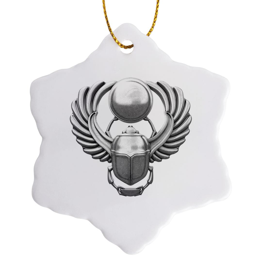 3drose, a Silver Egyptian Scarab Beetle Heiroglyph, a Ancient Good Luck ...