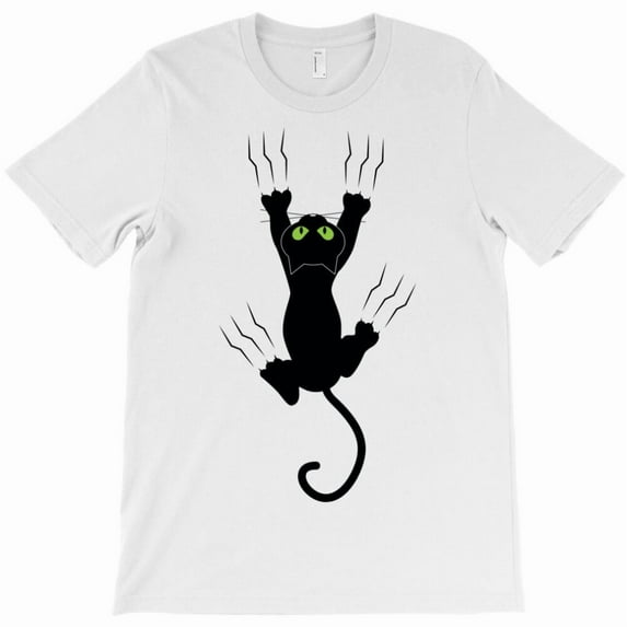 A Simple And Minimalist Graphic Design Featuring A Funny Cartoon Cat ...