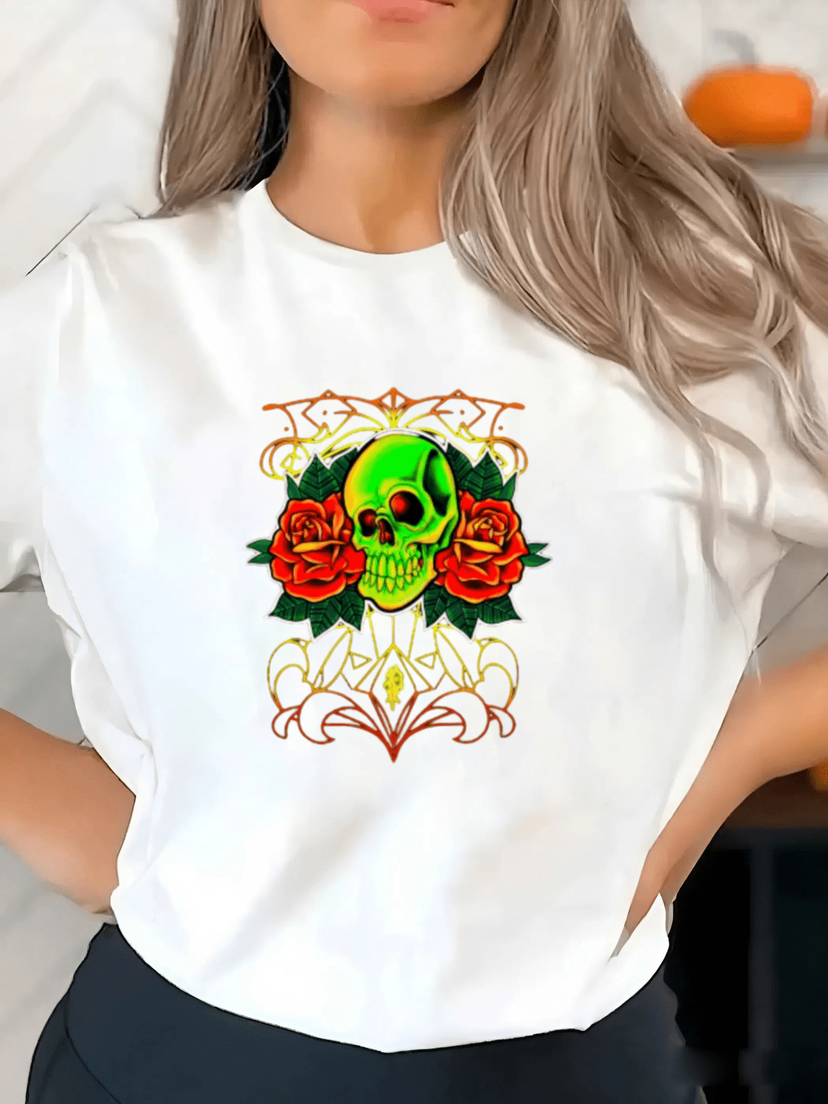 A Simple And Minimalist Graphic Design Of Beautiful Roses Unisex T-Shirt, for men & women, up to ...