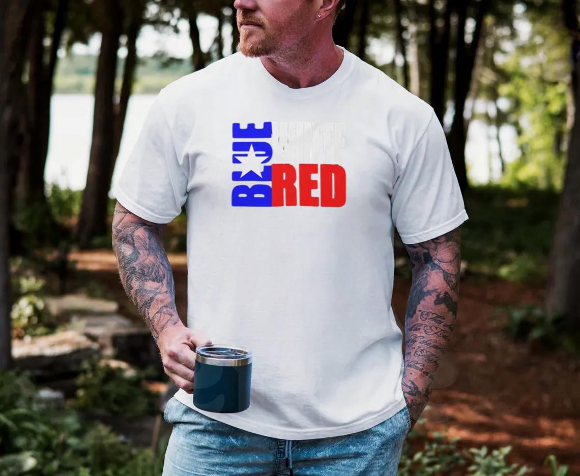 A Simple And Patriotic Design Of The Colors Red, White & Blue T-Shirt ...