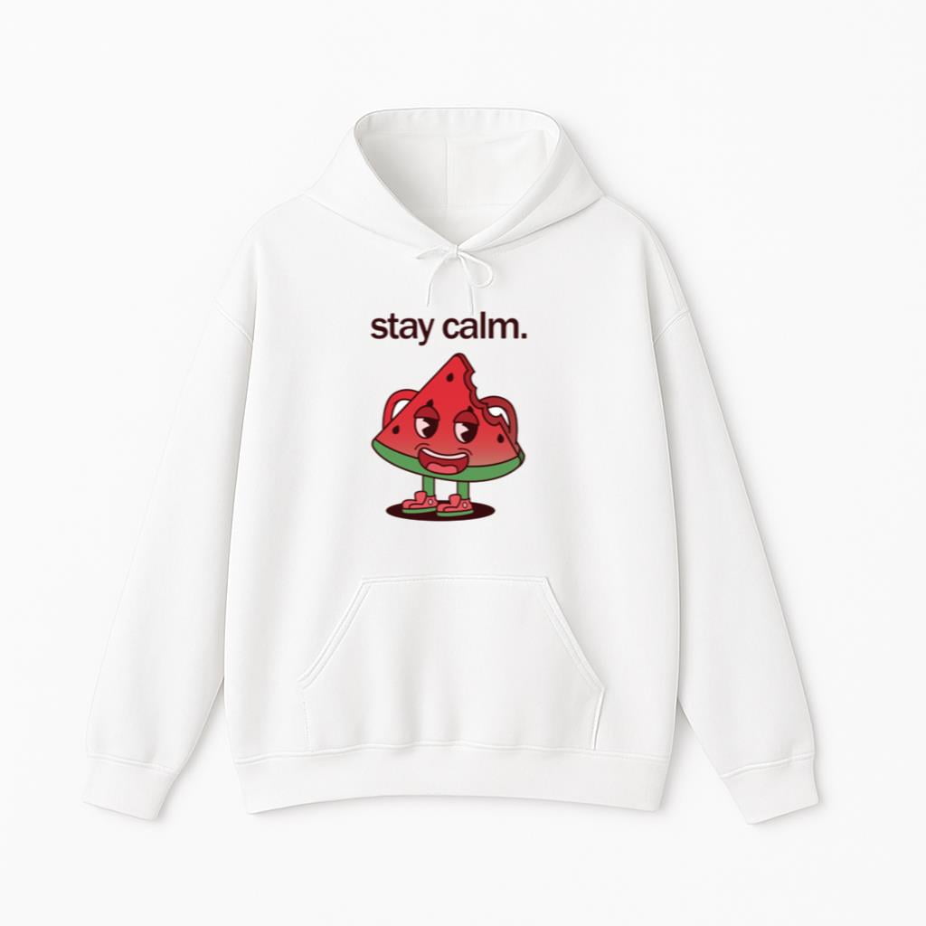 A Simple Bold Motivational Graphic To Stay Calm Themed Pullover Fleece ...