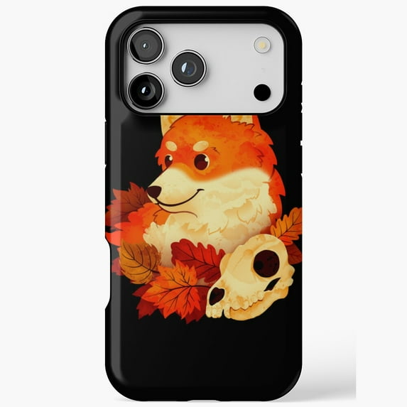 A Simple Drawing of a Cute Fox in Autumn Style iPhone 11 through 17 Pro ...
