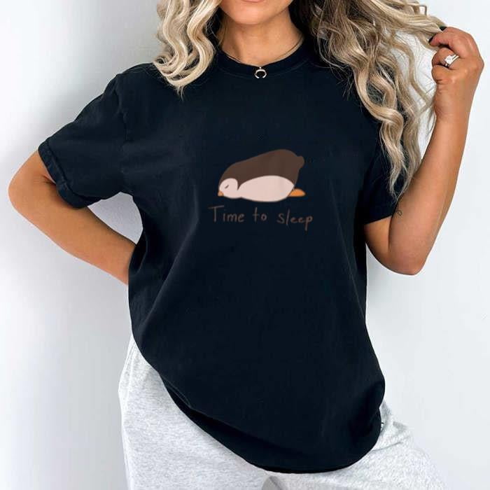 A Simple Funny Time To Sleep Themed Graphic For Nappers Comfort Color T ...