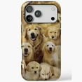 A Simple Golden Retrievers Themed Cute Dog Art iPhone 11 through 17 Pro ...