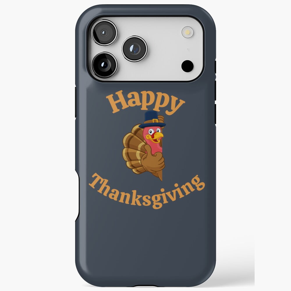 A Simple Happy Thanksgiving Holiday Turkey Art iPhone 11 through 17 Pro ...
