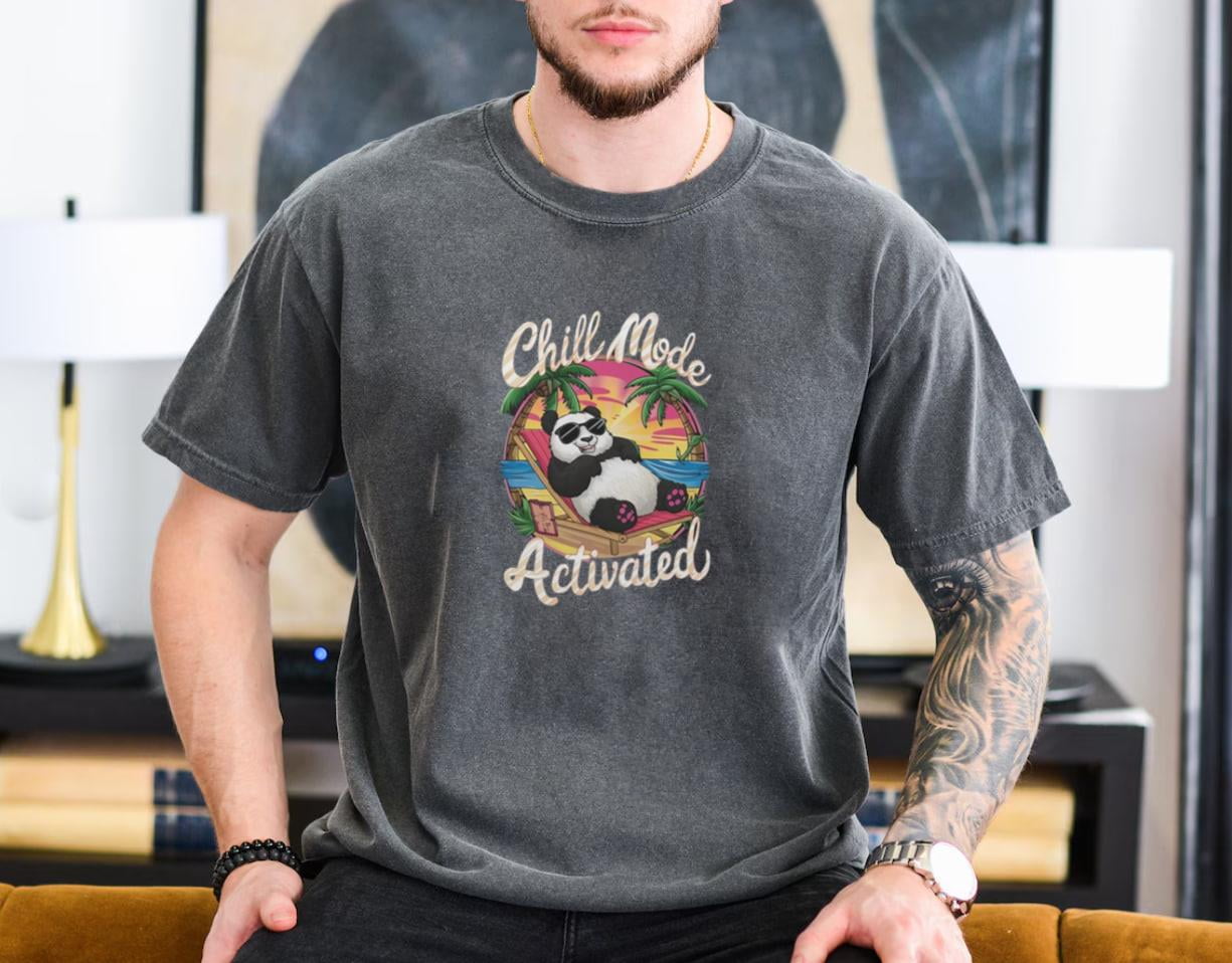 A Simple and Bold Graphic for when Chill Mode is Activated Comfort Color T-Shirt, up to size 4XL ...