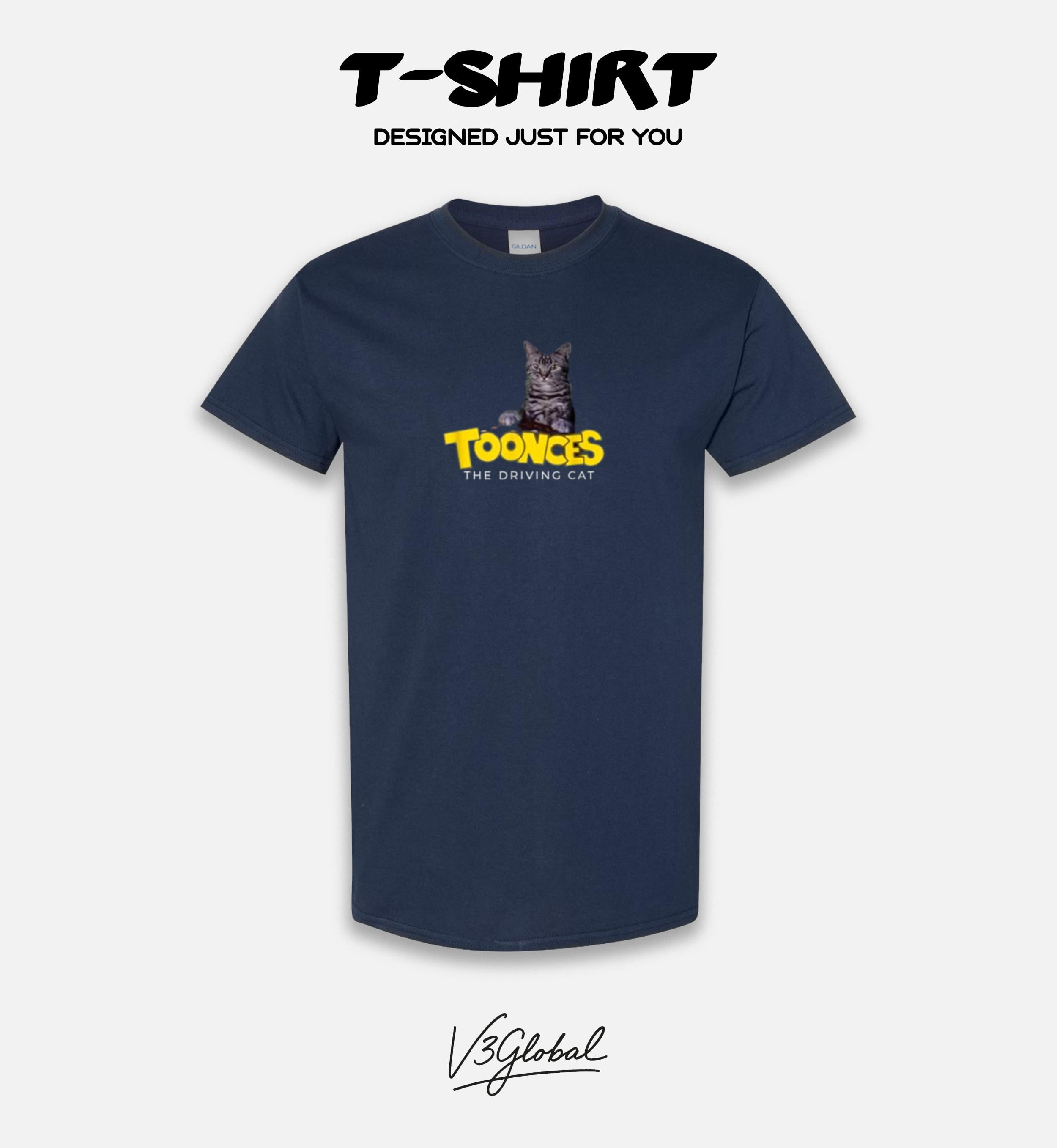 A Simple and Funny Graphic of Toonces the Famous Driving Cat Art T ...