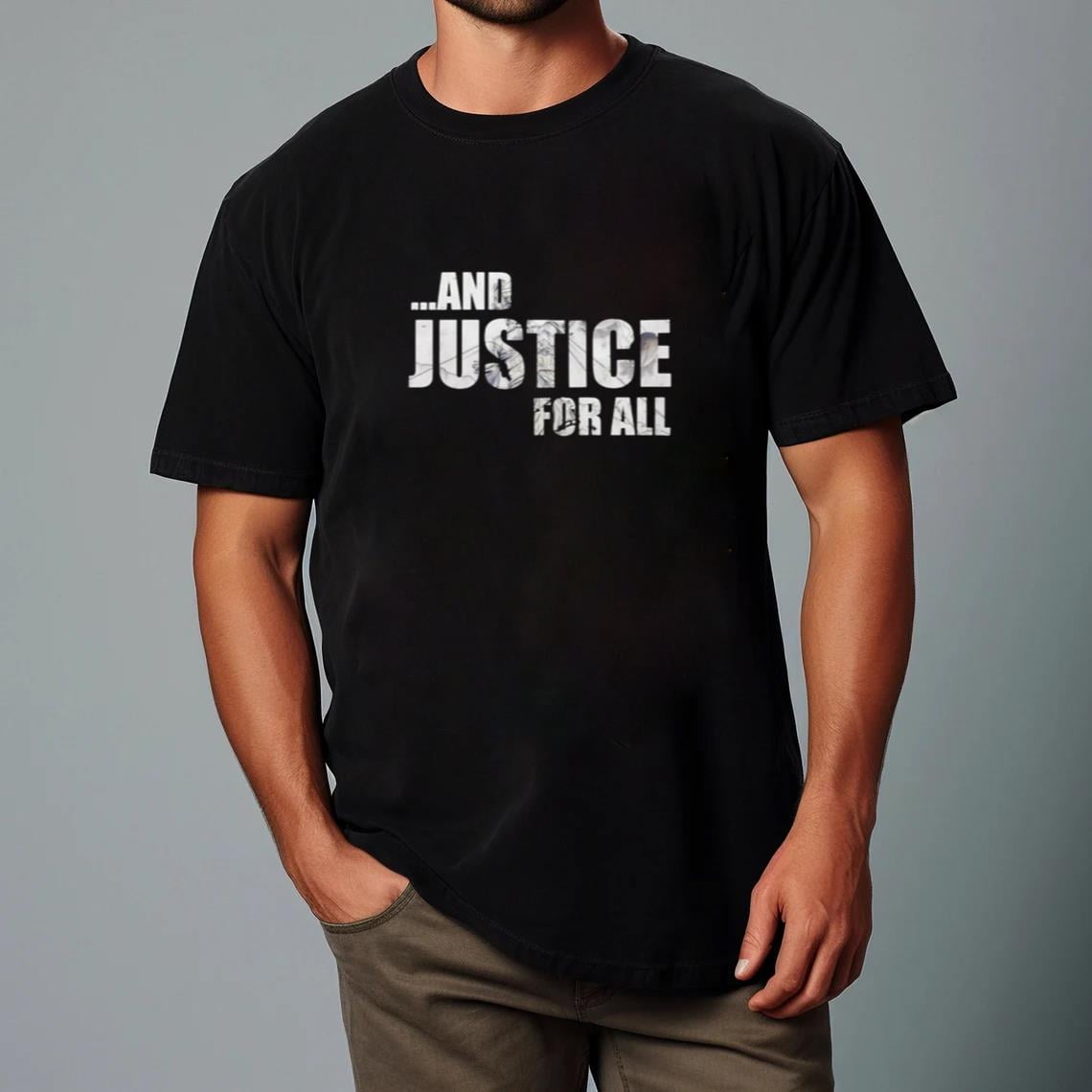 A Simple and a Modern Light Text of Justice Statement Comfort Color T-Shirt, up to size 4XL ...