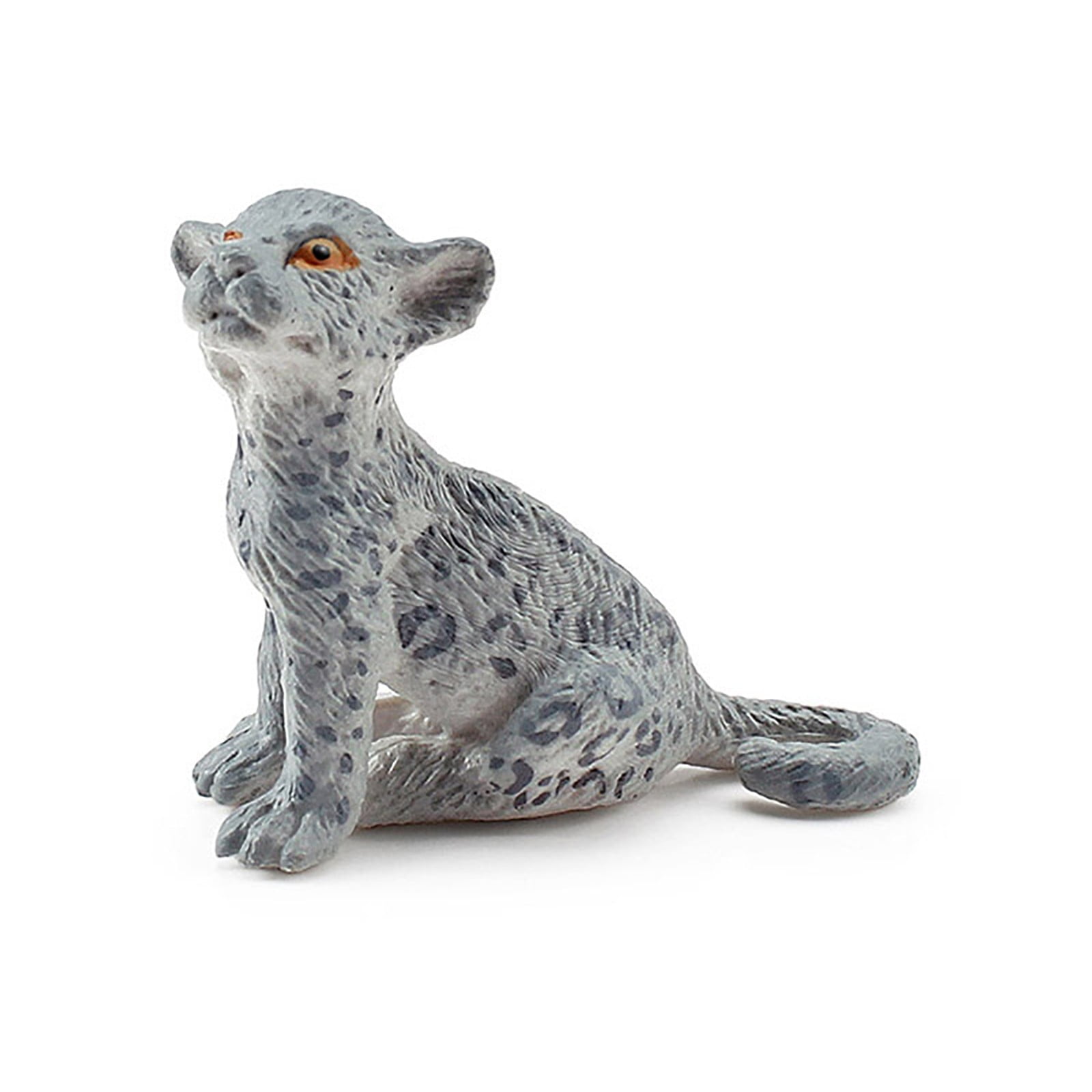 A Simulation Sitting Snow Leopard Model Ornaments Educational Toy For ...