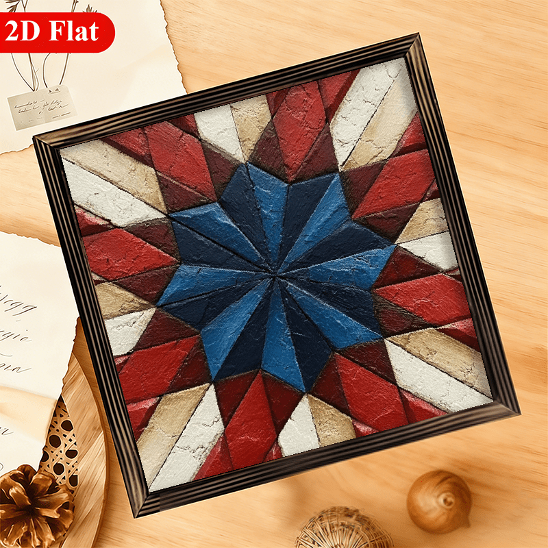 A Single FarmhouseStyle Barn Star Wooden Piece Featuring Stripes ...