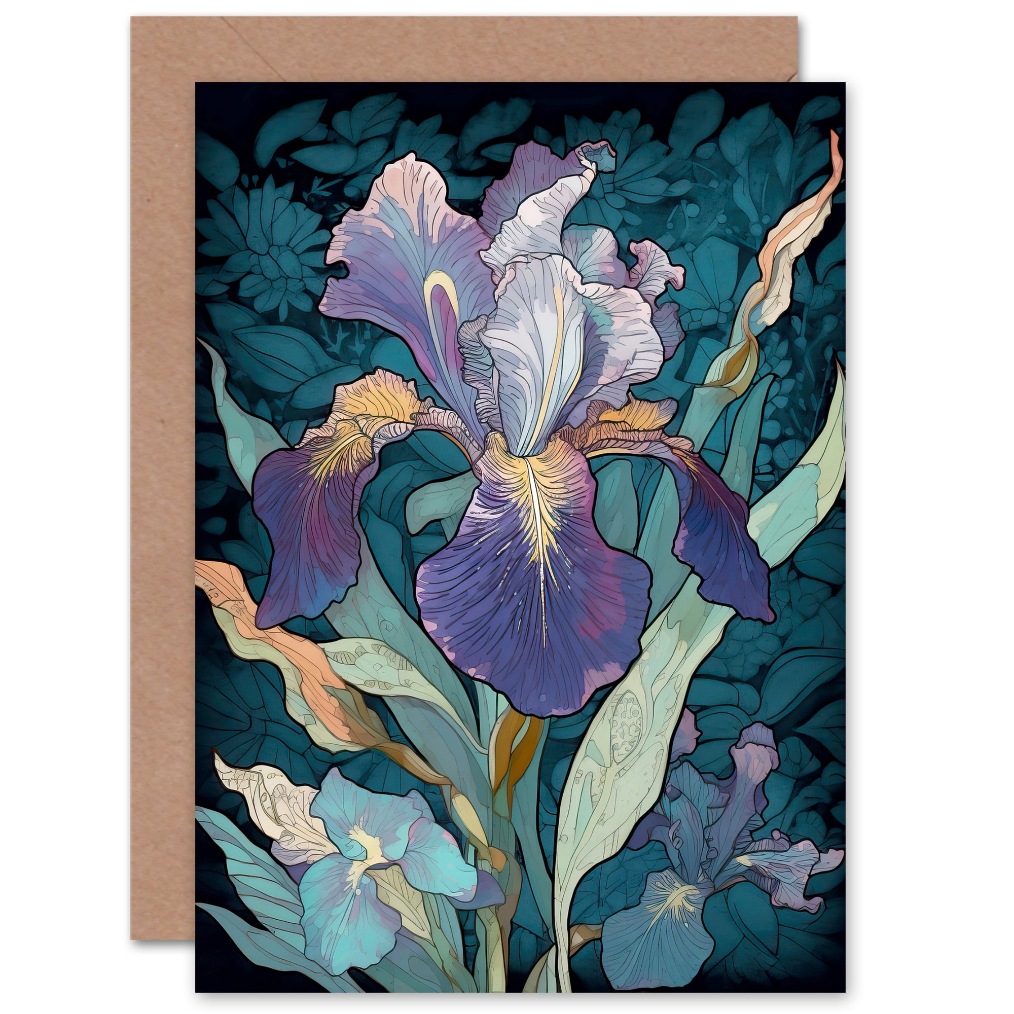 A Single Iris Flower Bloom for Wife Her Mum Sister Daughter Mom Gran ...